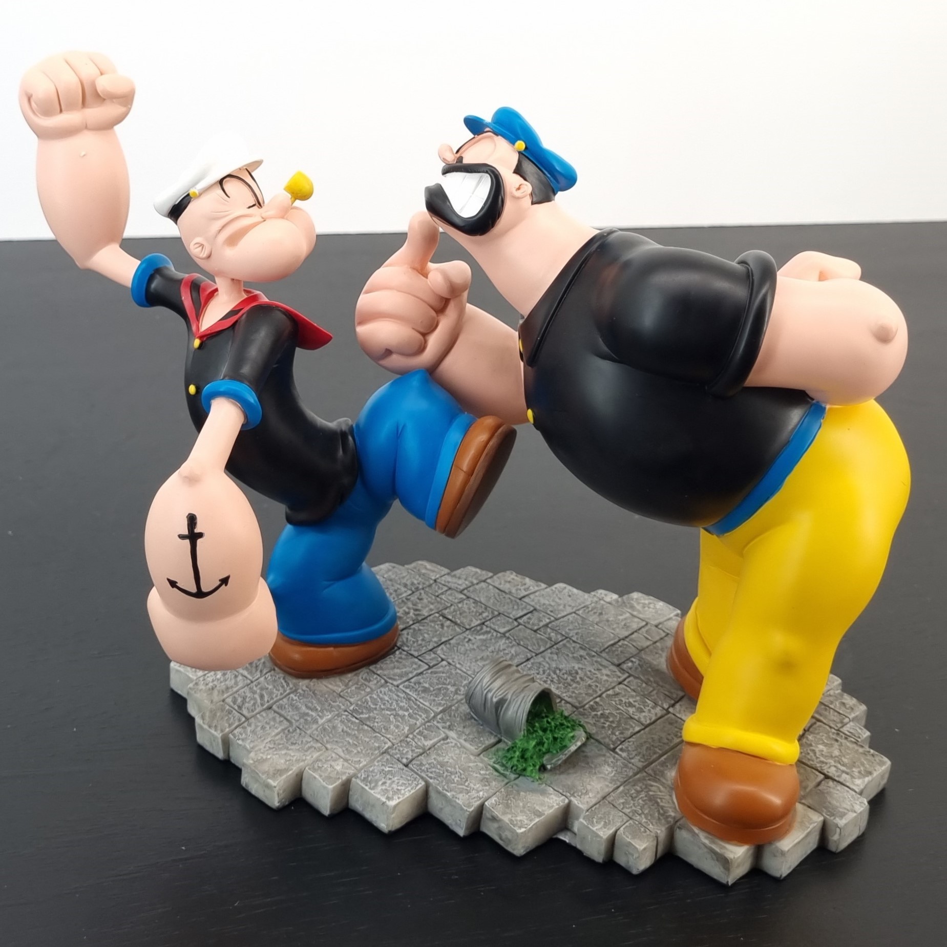 Vintage Popeye and Bluto statue - Peter Mook - Rutten